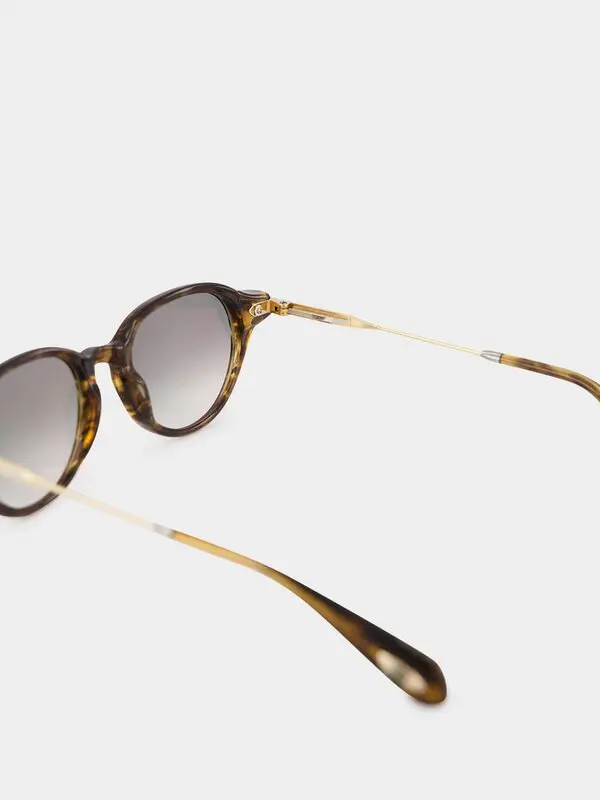 LUNETTERIE GÉNÉRALE Après-ski Tobacco Gradient Round Sunglasses