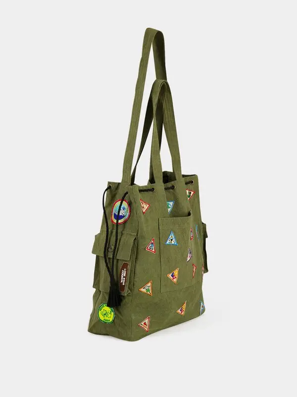 BAZISZT Scout Cotton Embroidered Tote Bag