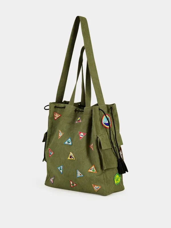 BAZISZT Scout Cotton Embroidered Tote Bag