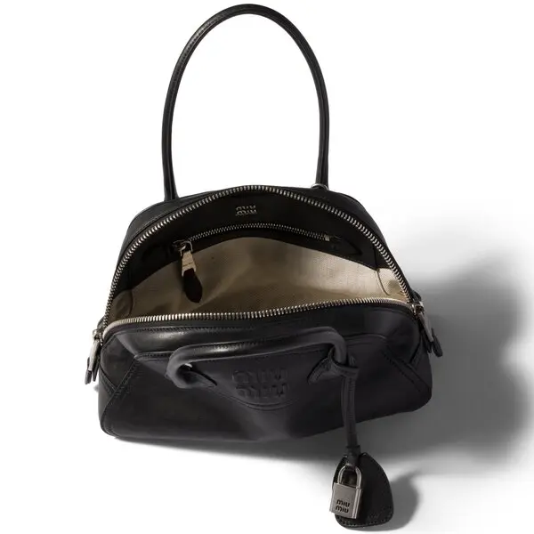 Miu Miu Vivant Nappa Leather Bag - Black