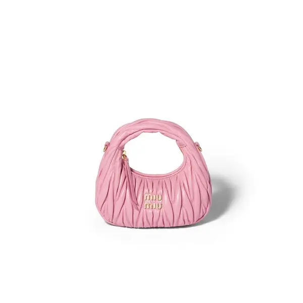 Miu Miu Wander Matelassé Nappa Leather Hobo Mini-bag