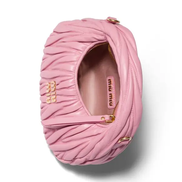 Miu Miu Wander Matelassé Nappa Leather Hobo Mini-bag