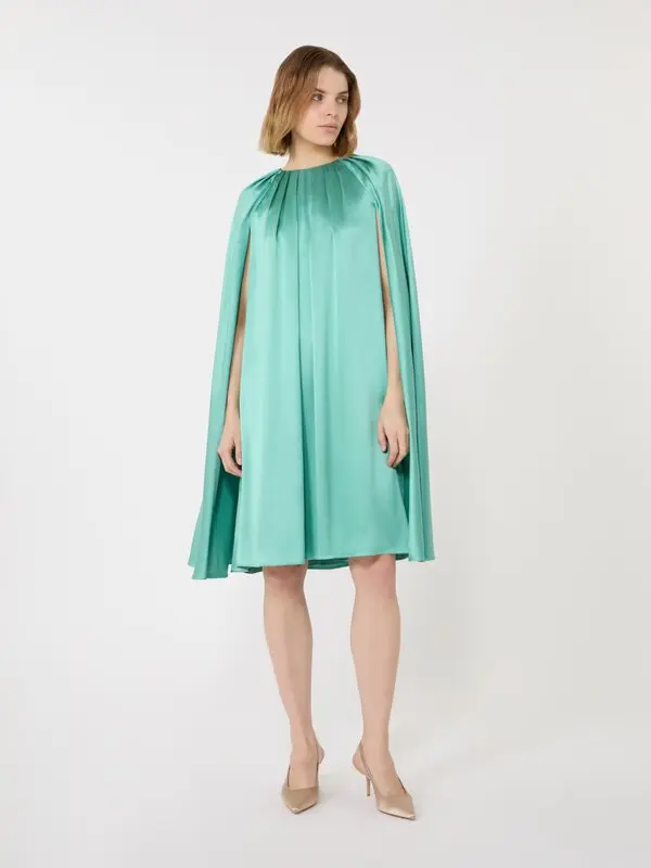 Max Mara Heavy Silk Satin A-line Dress