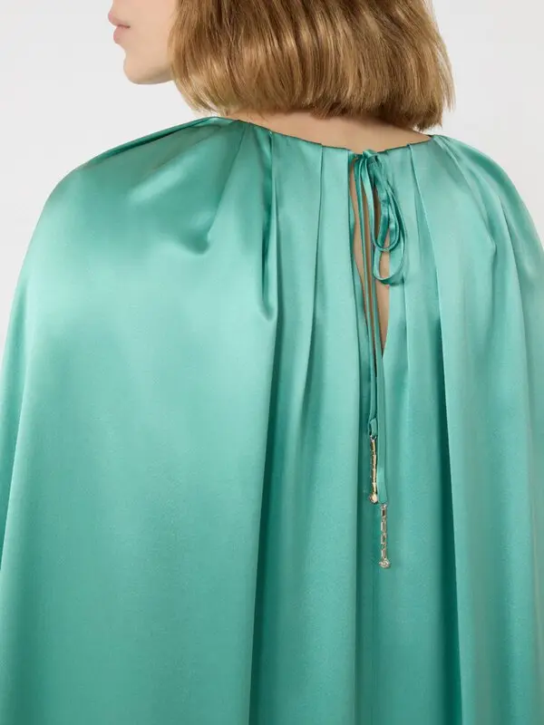 Max Mara Heavy Silk Satin A-line Dress