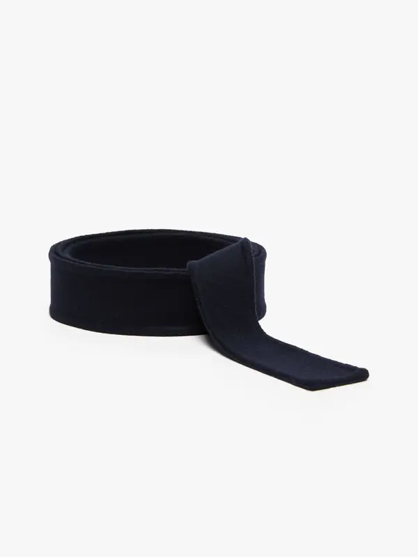 Max Mara Wool Self-tie Belt - Midnightblue