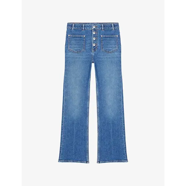 Maje Straight-leg High-rise Denim Jeans