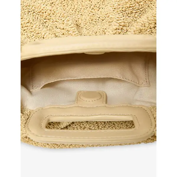 Maje Bouclé-effect Woven Clutch Bag