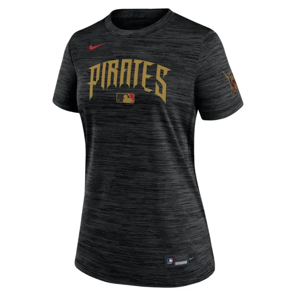 Nike Pittsburgh Pirates Authentic Collection City Connect Velocity Dri-fit Mlb T-shirt - Black