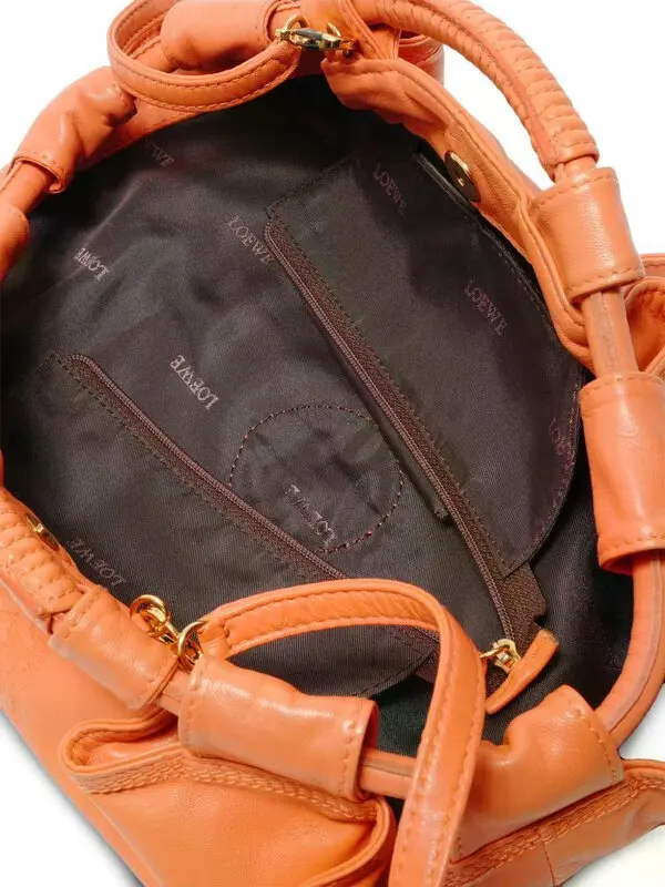 Loewe 2000s Anagram Debossed Tote - Orange