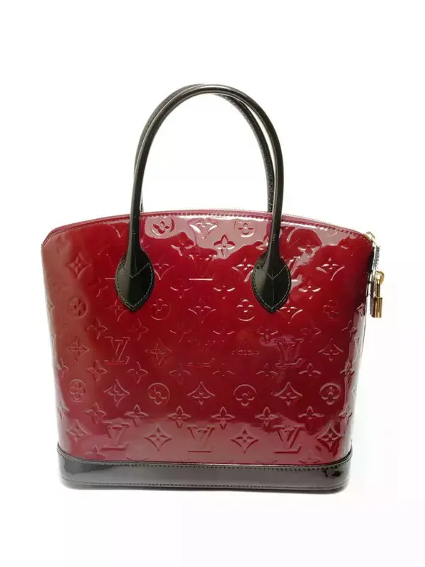 LOUIS VUITTON 2014 Pm Lockit Monogram Vernis Tote - Red
