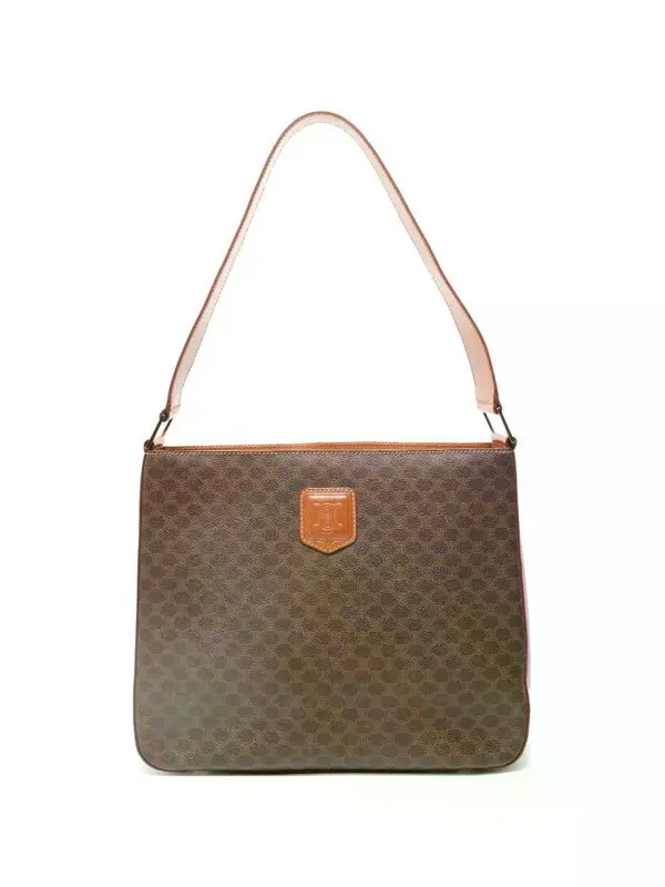 Celine 1990-2000s Macadam Shoulder Bag - Brown