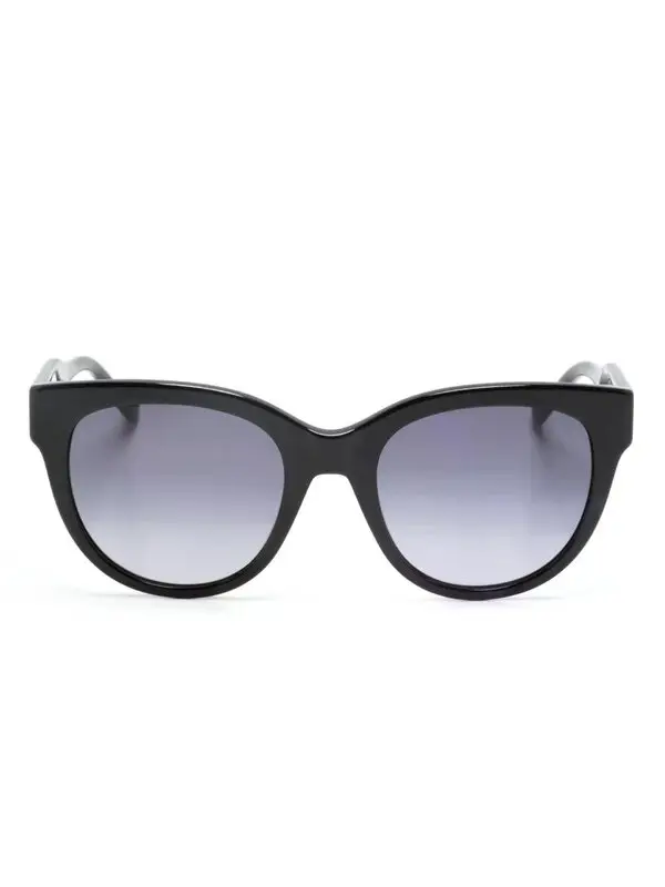 Liu Jo Logo-lettering Square-frame Sunglasses - Black