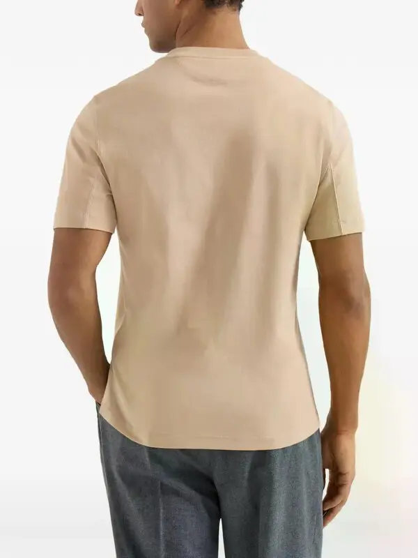 Brunello Cucinelli Cotton Interlock Crew-neck T-shirt With Print - Neutrals