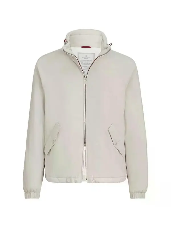 Brunello Cucinelli Lightweight Nylon Outerwear Jacket With Packable Hood - Neutrals
