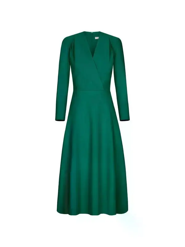 Oscar De La Renta Wool-blend Long-sleeve Dress