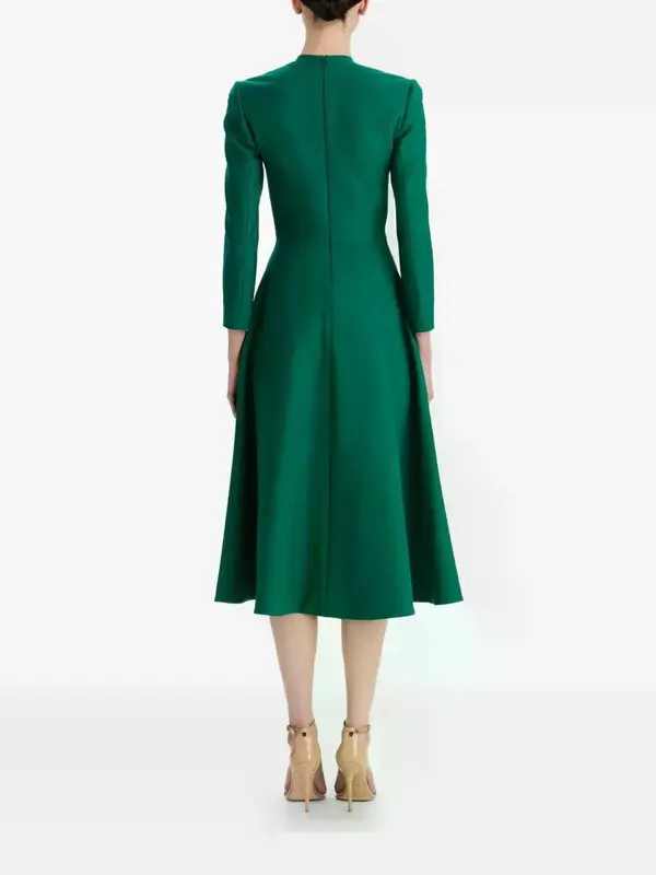 Oscar De La Renta Wool-blend Long-sleeve Dress