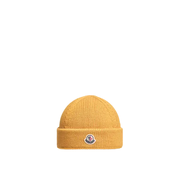 Moncler Cotton Tricot Beanie - Yellow