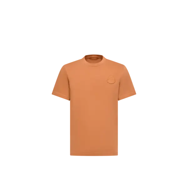 Moncler Logo Cotton T-shirt - Orange