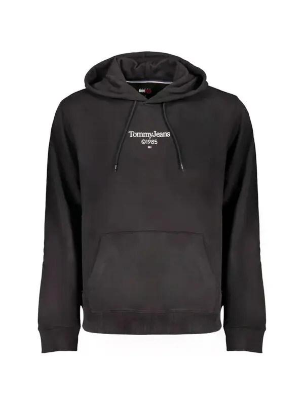 Tommy Hilfiger Logo-print Cotton Hoodie - Black