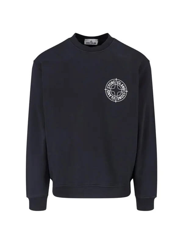 Stone Island Outline Compass Sweatshirt - Black