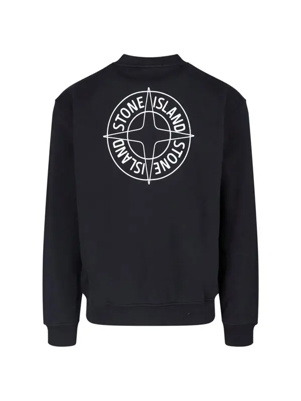 Stone Island Outline Compass Sweatshirt - Black