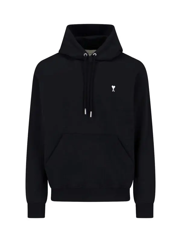 AMI Paris De Cœur Hoodie - Black