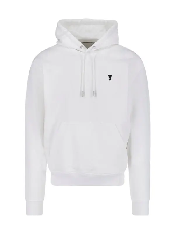 AMI Paris De Cœur Hoodie - White