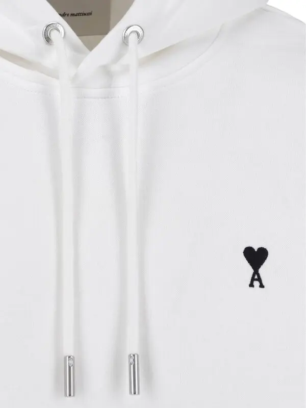 AMI Paris De Cœur Hoodie - White