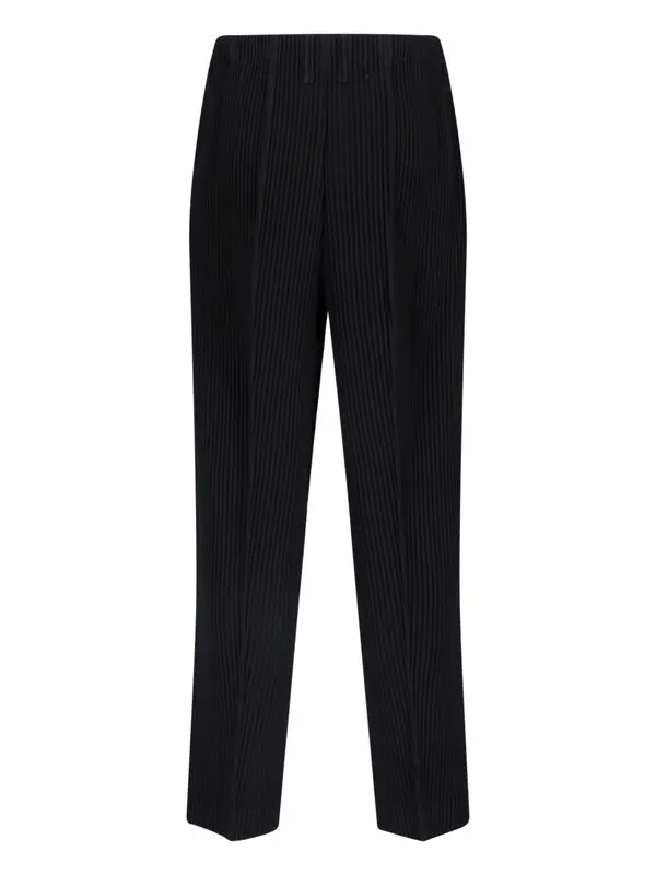 HOMME PLISSE Tuxedo Pleats Sweatpants - Black
