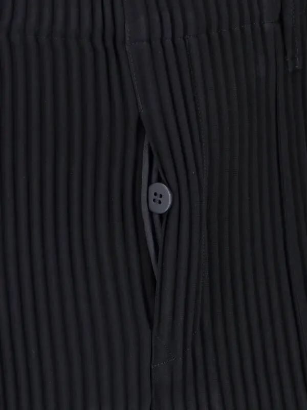 HOMME PLISSE Tuxedo Pleats Sweatpants - Black