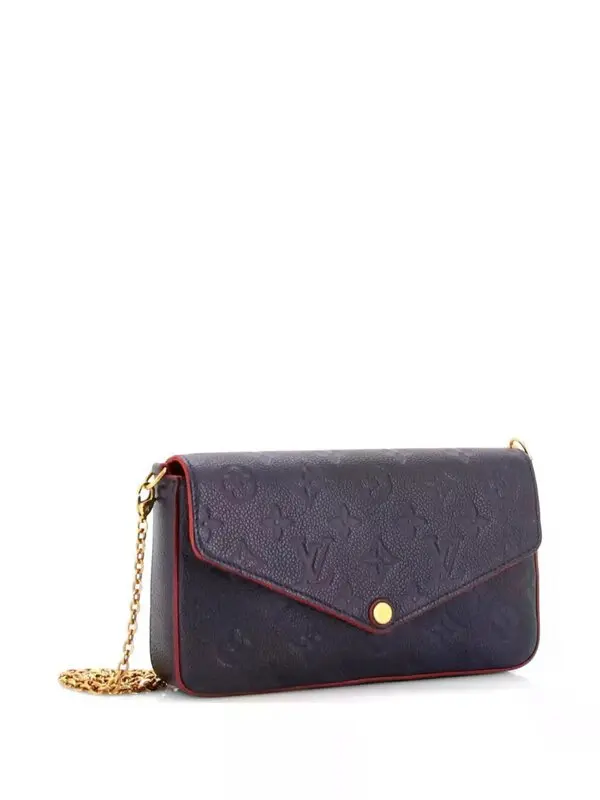 LOUIS VUITTON Felicie Pochette Monogram Empreinte Leather - Blue