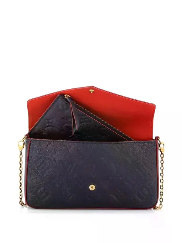 LOUIS VUITTON Felicie Pochette Monogram Empreinte Leather - Blue