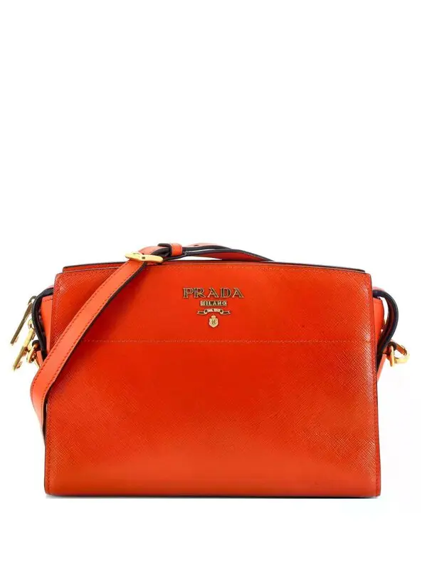 Prada Bibliotheque Saffiano Leather Crossbody Bag
