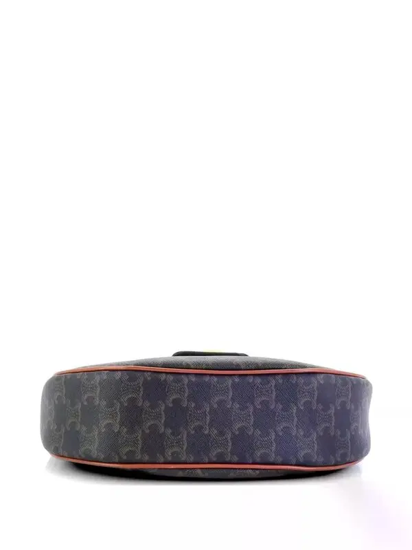 Celine Ava Triomphe Coated Canvas Shoulder Bag - Brown