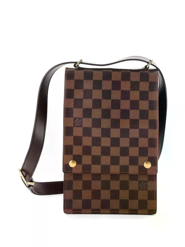 LOUIS VUITTON Portobello Damier Messenger Crossbody Bag - Brown