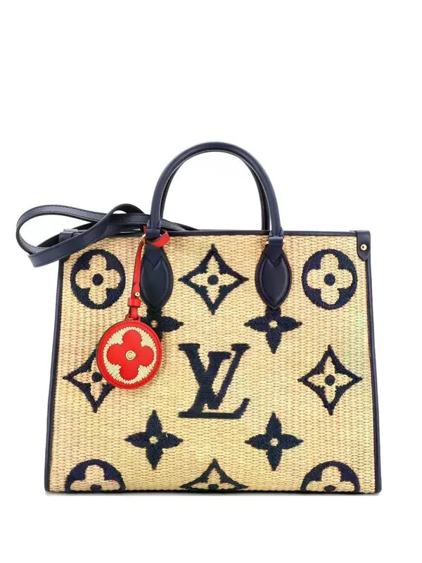 LOUIS VUITTON Onthego Tote Monogram Giant Raffia Mm - Neutrals