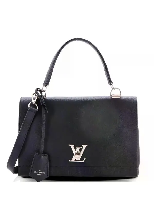 LOUIS VUITTON Lockme Ii Handbag Leather Satchel - Black