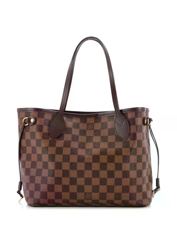 LOUIS VUITTON Neverfull Nm Damier Pm Tote Bag - Brown