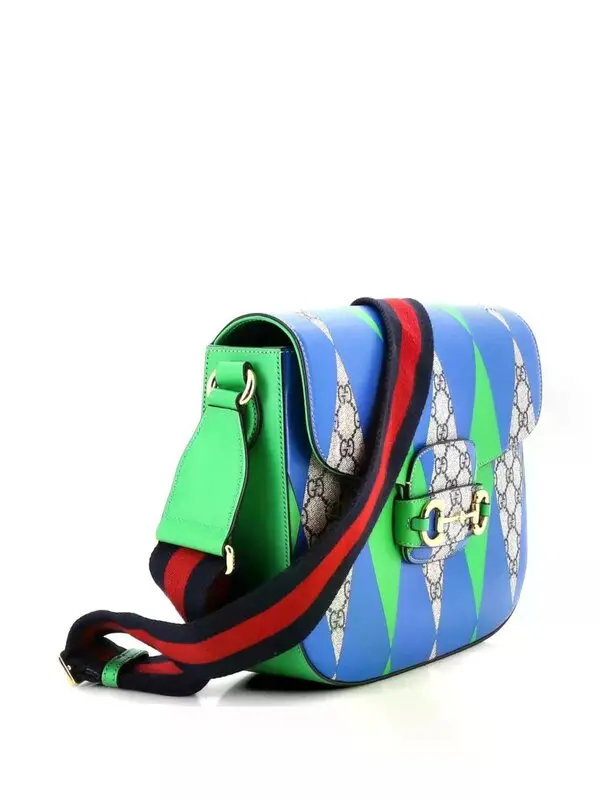 Gucci Horsebit 1955 Printed Coated Canvas Large Shoulder Bag