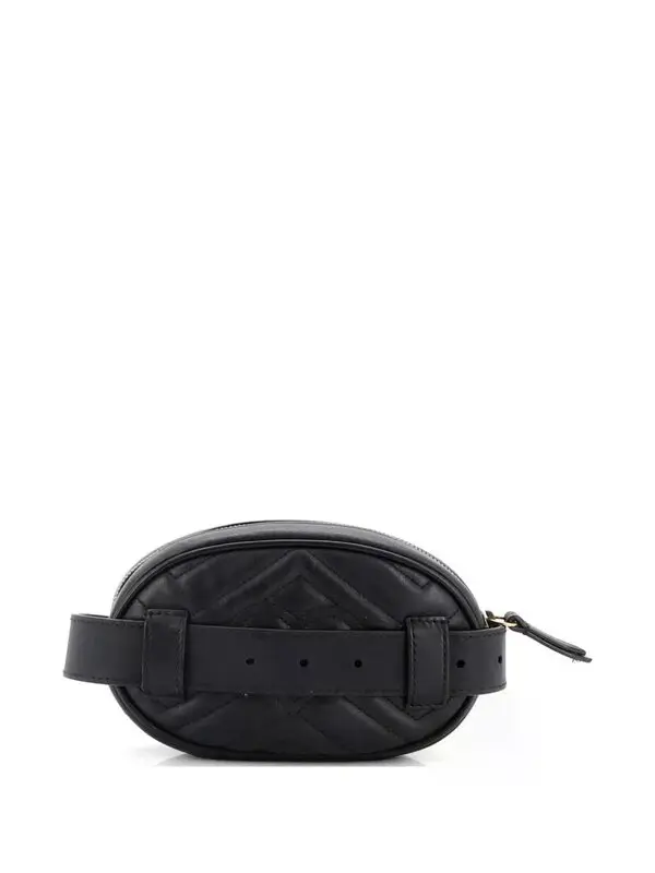 Gucci Gg Marmont Matelasse Leather Belt Bag - Black