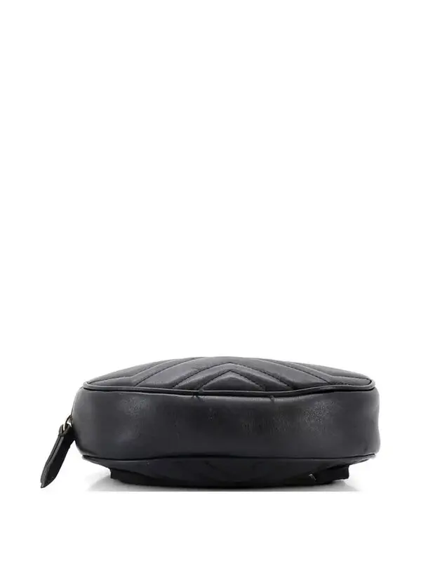 Gucci Gg Marmont Matelasse Leather Belt Bag - Black