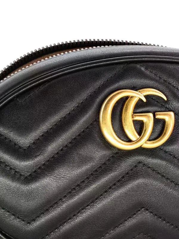 Gucci Gg Marmont Matelasse Leather Belt Bag - Black