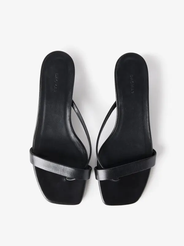 HOUSE OF DAGMAR Heeled Nappa Leather Sandals