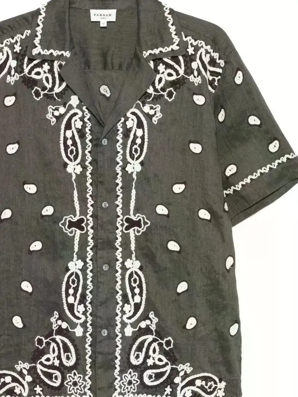 P.a.r.o.s.h Embroidered Paisley Shirt - Grey