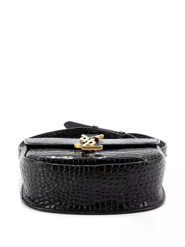 Saint Laurent Kaia Small Crocodile Embossed Shoulder Bag