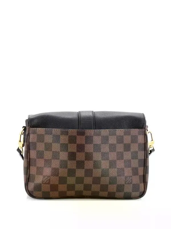 LOUIS VUITTON Clapton Handbag Damier And Leather Pm Crossbody Bag - Brown