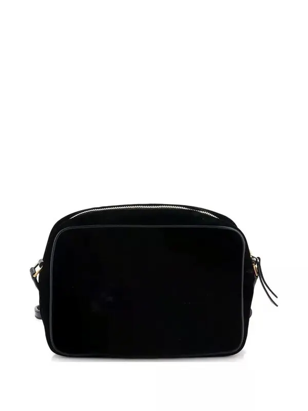 Saint Laurent Lou Camera Bag Matelasse Chevron Velvet - Black