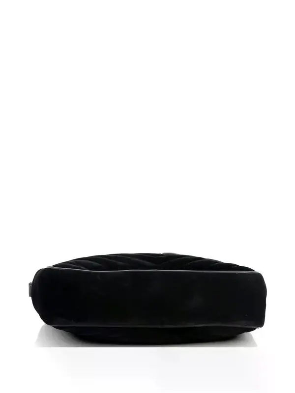 Saint Laurent Lou Camera Bag Matelasse Chevron Velvet - Black