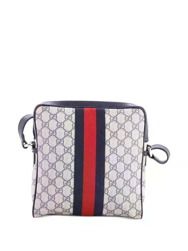 Gucci Ophidia Messenger Bag Gg Coated Canvas - Blue