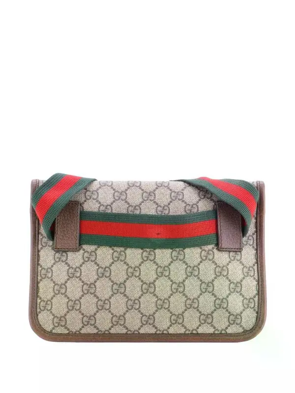 Gucci Neo Vintage Flap Messenger Gg Coated Canvas Small Crossbody Bag - Brown
